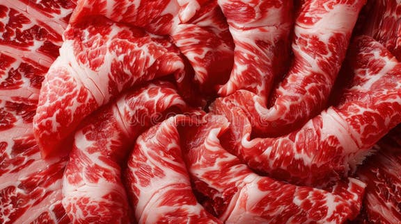 Closeup RAW Style of Kobe Beef Certificate with Meat Authenticity Proof ...