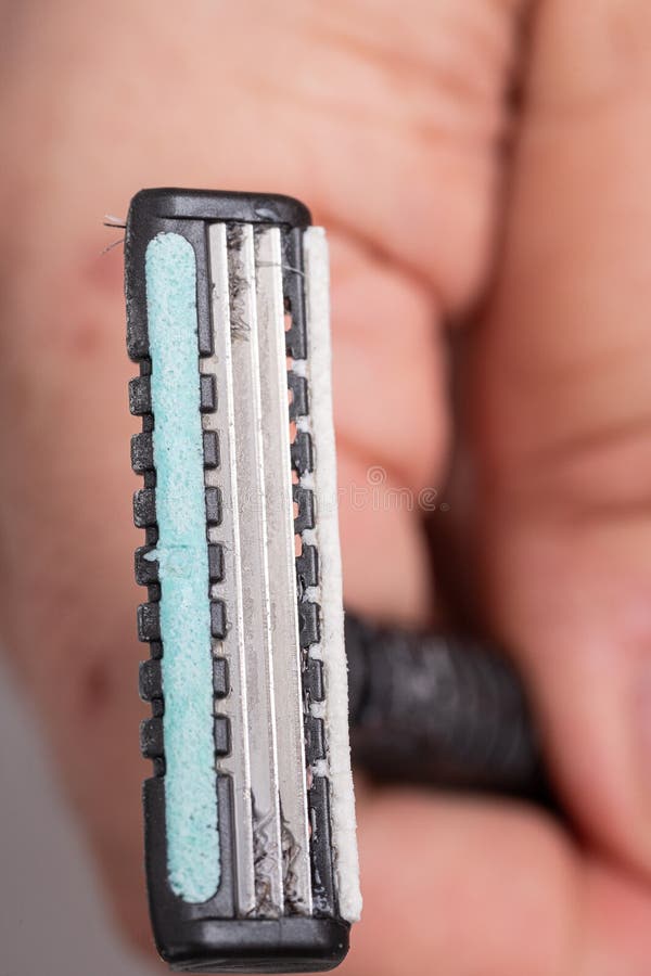 Close-up of a Razor for Wet Shave Stock Image - Image of device, people ...