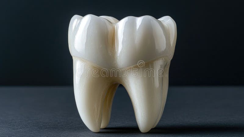 Close Up a Tooth Model on Desk while Dentist Make Writing with a ...