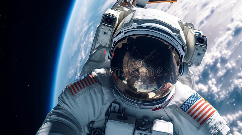 A Close Up Realistic Image of an Astronaut and Helmet. Generative AI ...