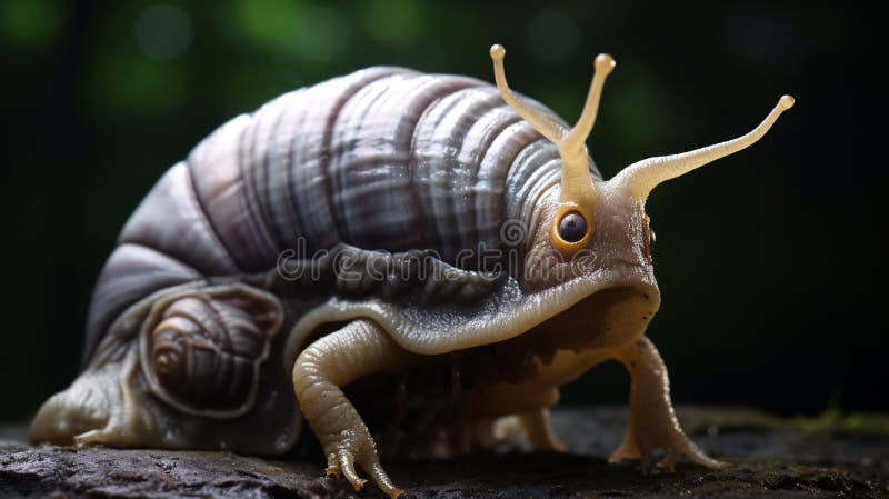 Realistic Looking Alien Lifeform Snail Creature Xenomorph with Dramatic ...