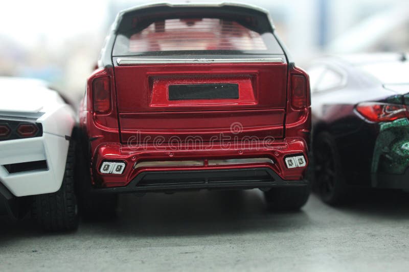 Close-up of the Rear Bumper of the Car. Parking Stock Photo - Image of ...