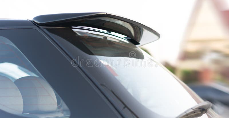 Close-up of the Rear Part of the Car Spoiler Stock Photo - Image of ...