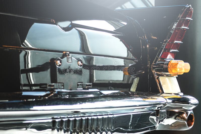 Close Up of Rear Part of the Luxury Retro Car Stock Image - Image of ...