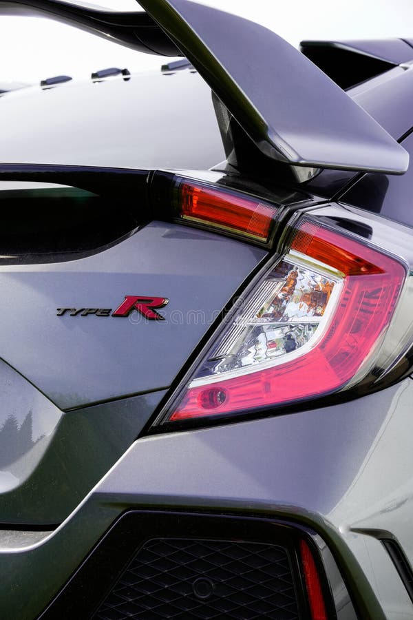 Close Up Rear Tail Light and Spoiler Honda Type R Car Editorial Image ...