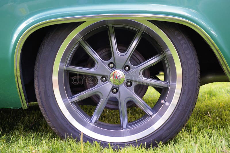 Close-up of the Rear Wheel of a Classic Car Editorial Photo - Image of ...