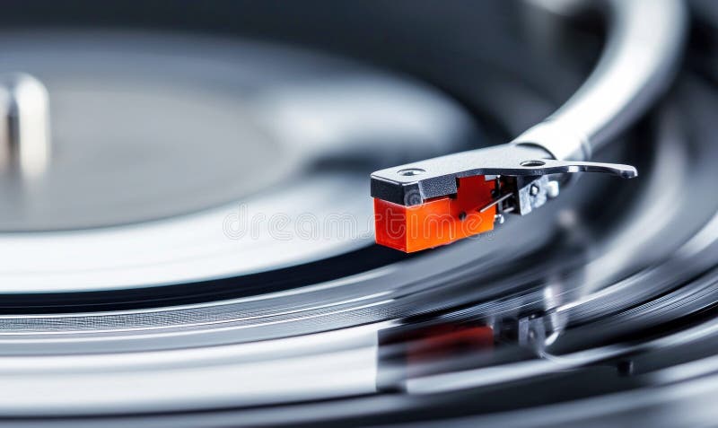 Close Up Vinyl Record Player Needle Contact Spinning Stock Photos ...
