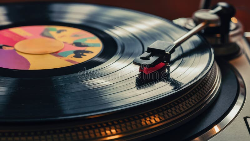 A Close Up of a Record Player with the Needle on Top, AI Stock Photo ...