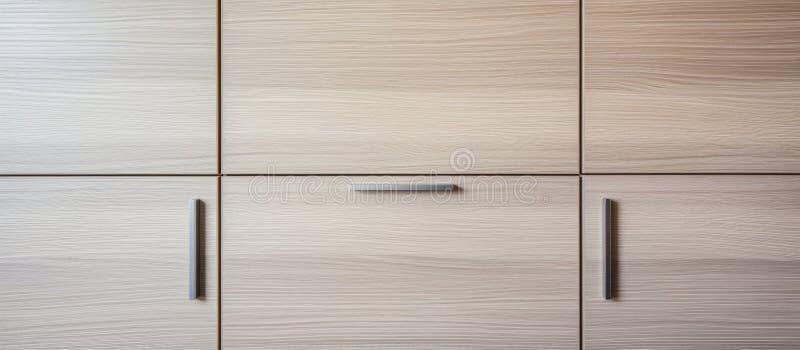 Close Up of Rectangular Hardwood Cabinet with Black Handles Stock Image ...