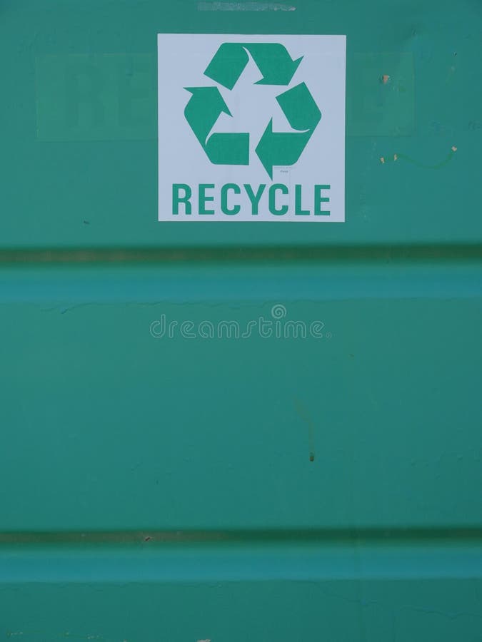 Close-up of recycle sign stock photo. Image of symbol - 74662500