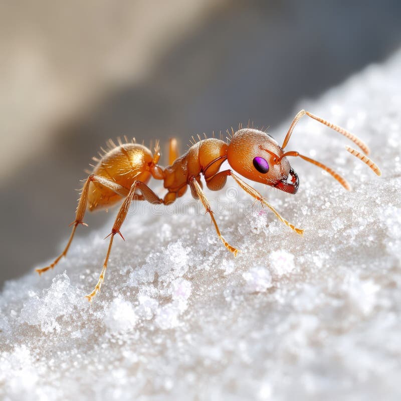 Detailed Close Up Red Ant White Surface Stock Photos - Free & Royalty ...