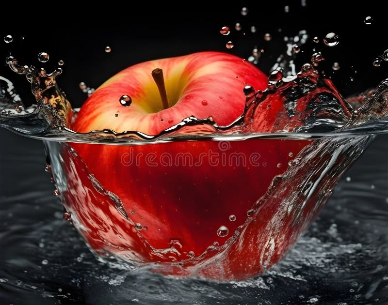 Apple splash vector stock vector. Illustration of orange - 119991817