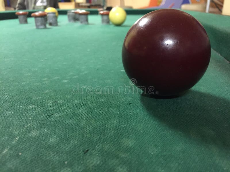 Close Up of a Red Ball at a Billards Game Stock Photo - Image of ...