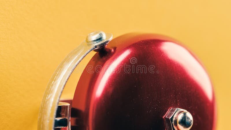 Red Bell Ringing. Back To School Concept. Stock Photo - Image of sound ...