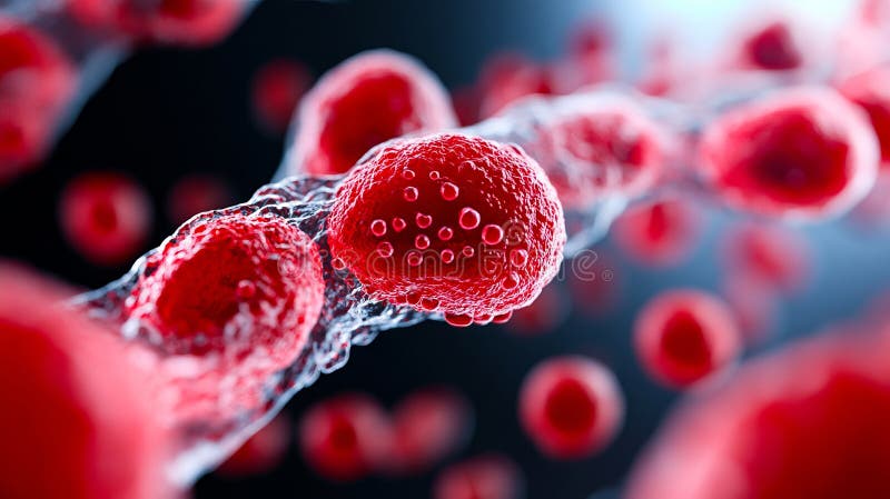 A Close Up of a Red Blood Cell Surrounded by Red Blood Cells Stock ...