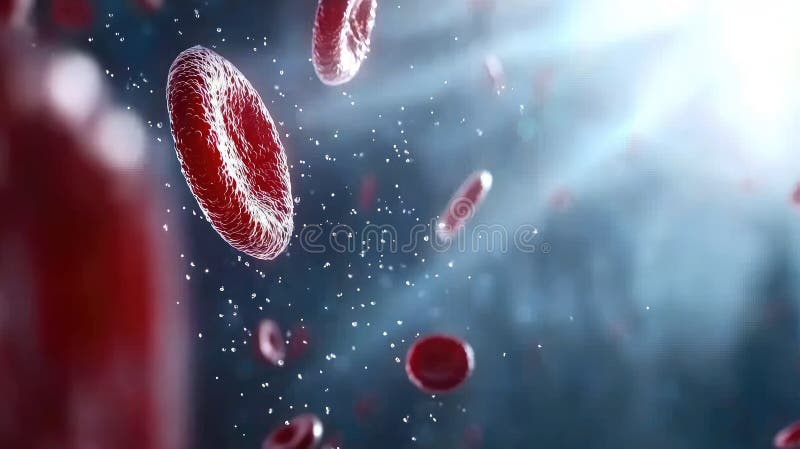 Close-Up of Red Blood Cells in Human Circulatory System Stock Photo ...