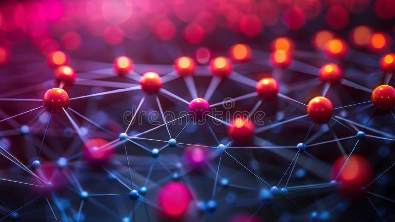 Close Up of Red and Blue Ball Network Stock Image - Image of intricate ...