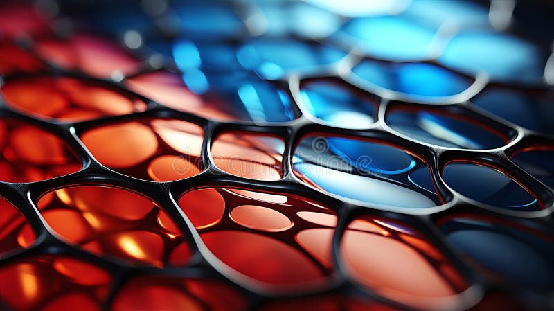 A Close Up of a Red and Blue Cell. Generative AI. Stock Illustration ...