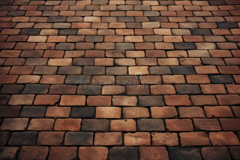 Close Up of Red Brick Road stock illustration. Illustration of ...