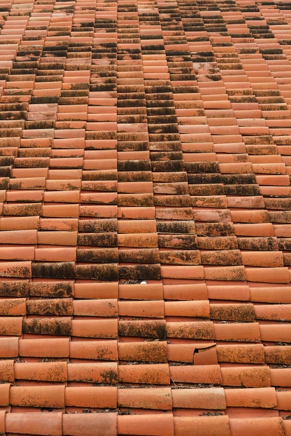 Close Up of Red Brick Roof stock photo. Image of brick - 319658228