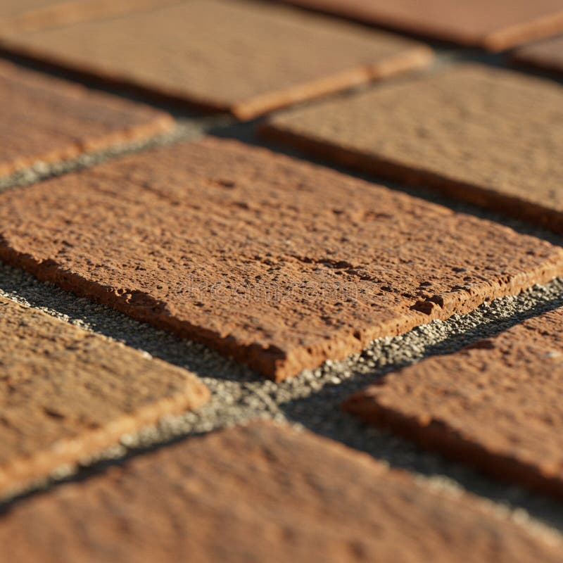 Close-up of a Red Brick Surface Featuring Rectangular Tiles. the Bricks ...