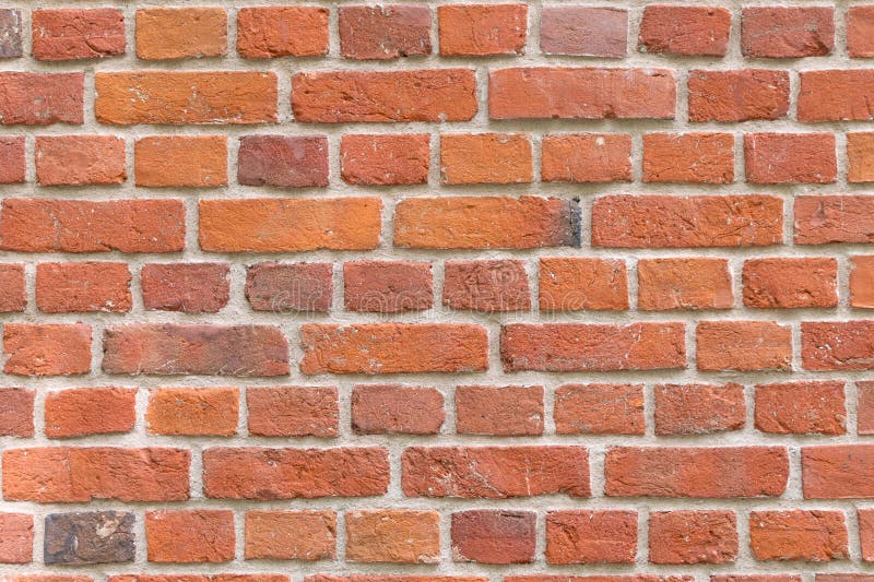 Close-up of a Red Brick Wall. Rough, Aged Bricks. Background and ...
