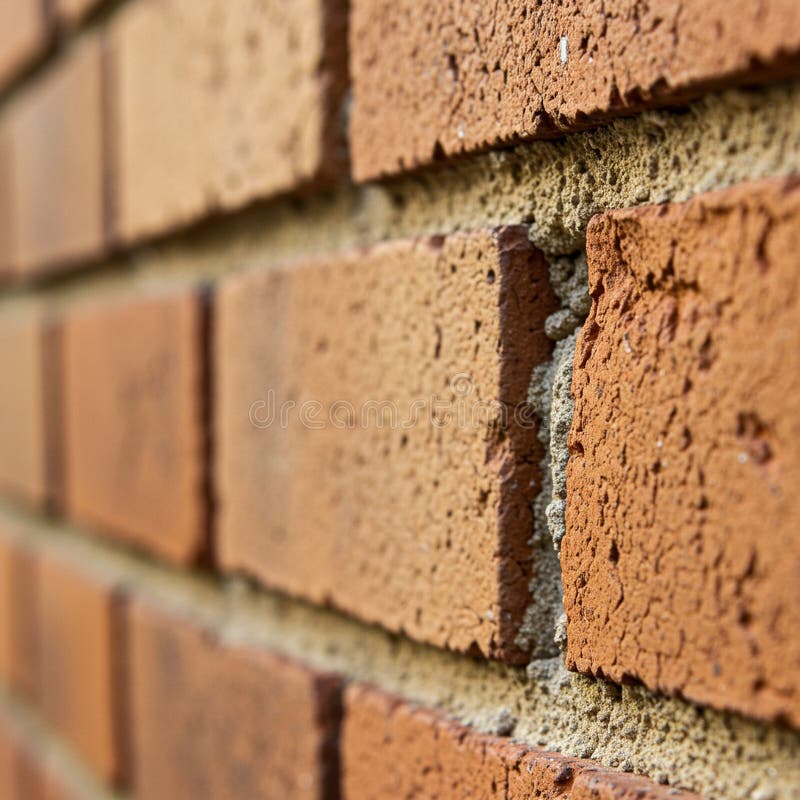 Close-up of a Red Brick Wall, Showcasing Rough Texture and Weathered ...