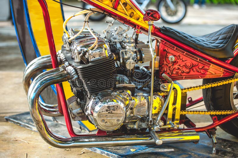 Close Up of a Red Car Engine Editorial Photography - Image of power ...