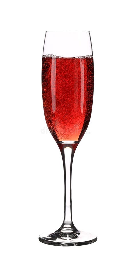 Close Up Of Red Champagne Glass. Stock Photo - Image of transparent ...