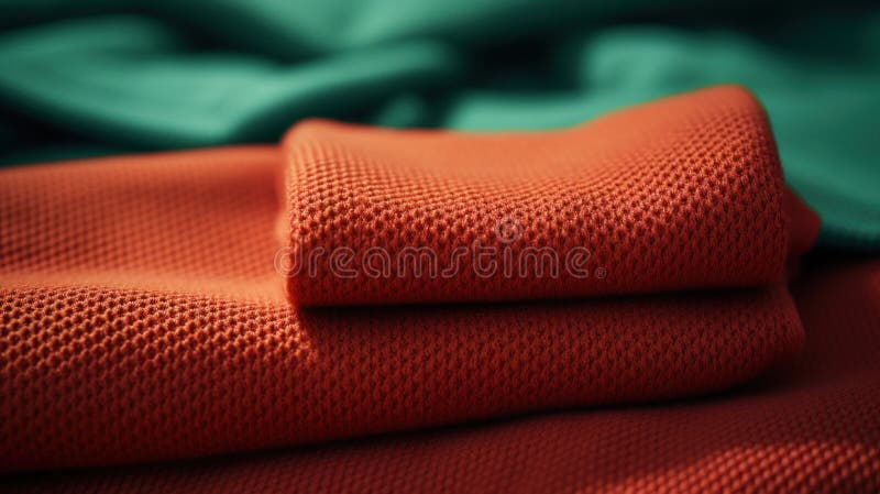 A Close Up of a Red Cloth Folded Over Another, AI Stock Photo - Image ...