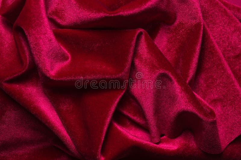 Close Up of Red Cloth Waves Background Texture Stock Image - Image of ...