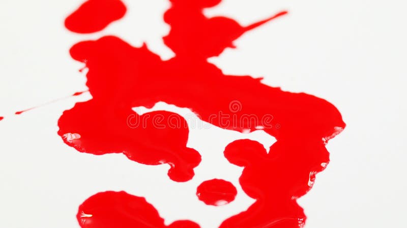 Red Color Dropping on the White Background Stock Video - Video of ...