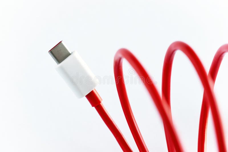Close-up Of Red USB Type-C Cable Stock Photo - Image of charging ... Close-up Of Red USB Type-C Cable Stock Photo - Image of charging ...