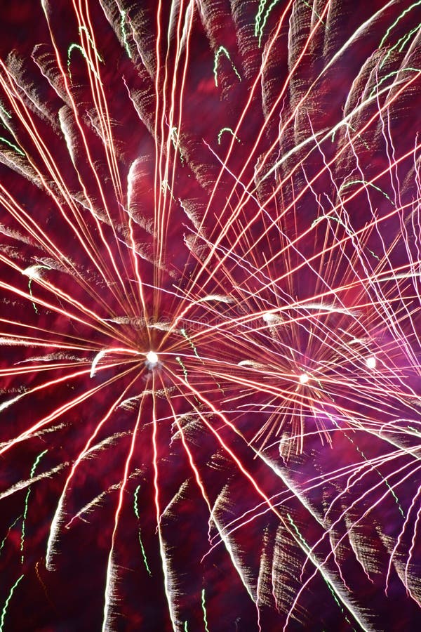 A Close Up of a Red Firework Stock Photo - Image of celebrate, shot ...