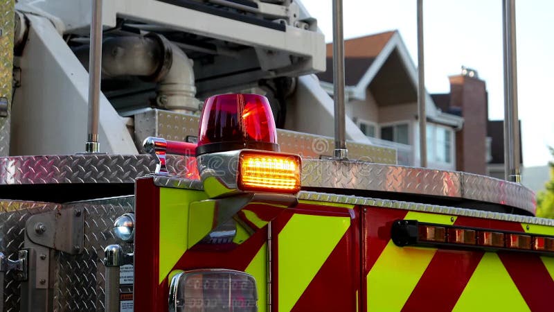 Red Flashing Emergency Light Stock Footage - Video of fire, urgency ...