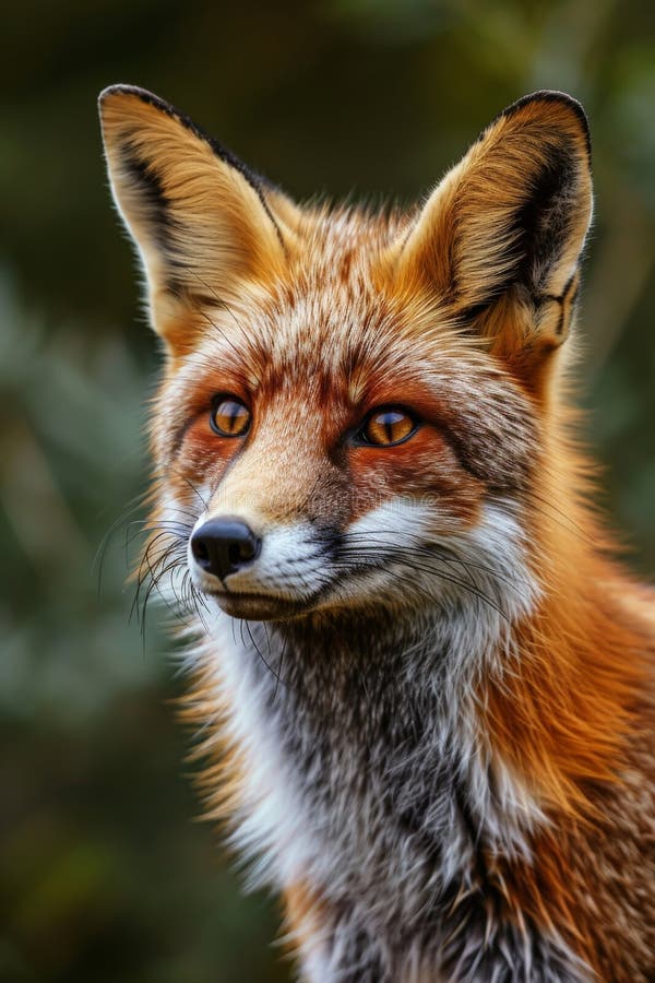Close-Up of Red Fox Eyeing Camera Stock Illustration - Illustration of ...