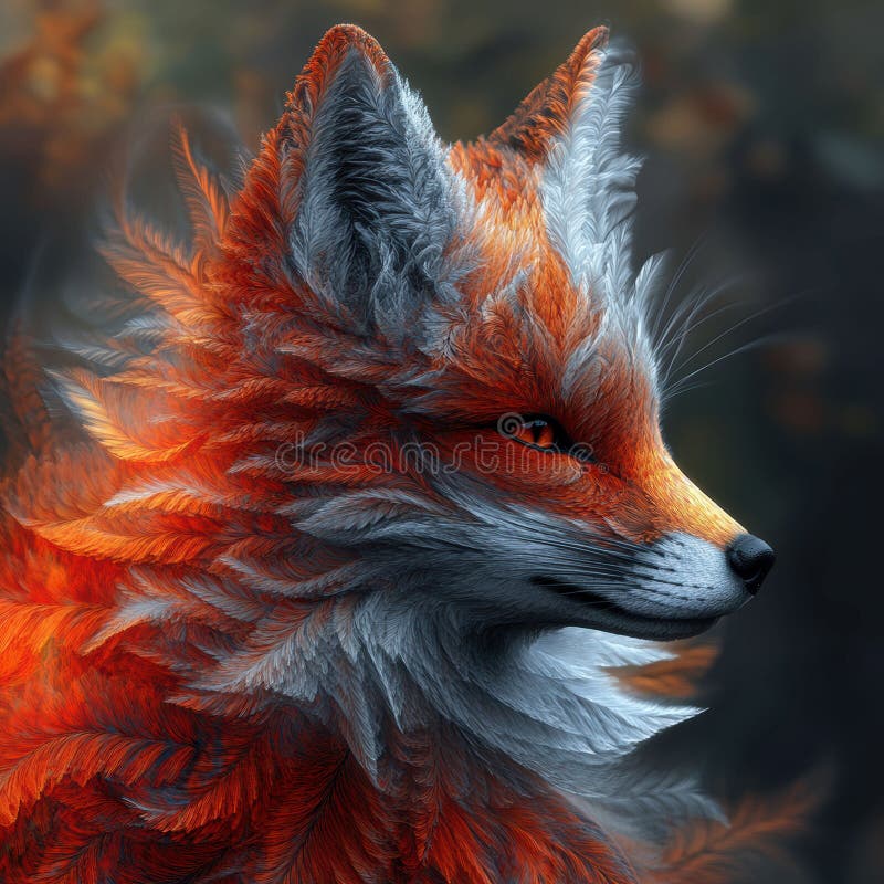 Close-up of a Red Fox, Intense Gaze, Fur Texture, Forest Setting - AI ...