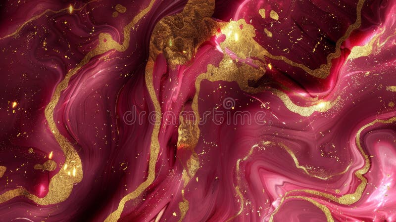A Close Up of a Red and Gold Marble Pattern, AI Stock Photo - Image of ...