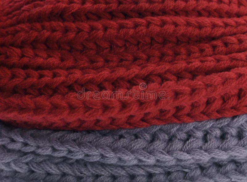 Close Up of Red and Grey Fabric Stock Image - Image of colour, texture ...