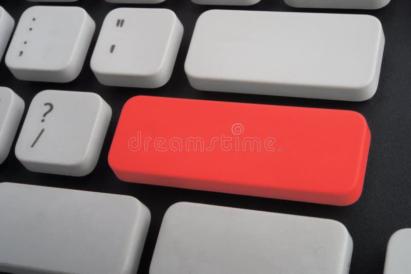Close Up Red Keyboard Button Stock Photo - Image of choice ...