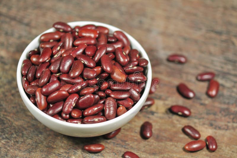Close-up red Kidney Bean. stock photo. Image of bowl - 50329524