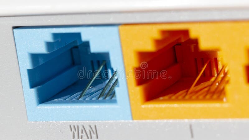Close Up on the Red LAN Port of a Modern Computer Mainboard Stock Image ...