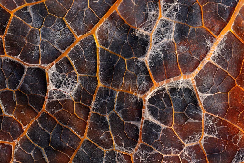 Close-up of a Red Leaf Affected by Mold, Leaf Texture Stock Image ...