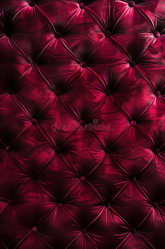 A Close Up of a Red Leather Sofa Stock Photo - Image of pattern ...