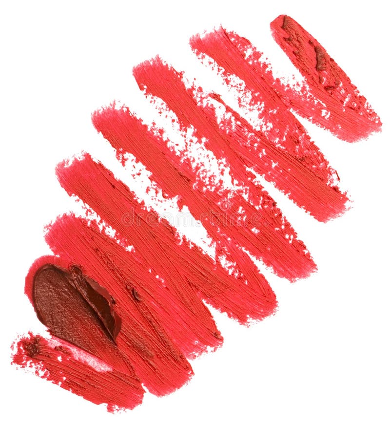 Close Up of Red Lipstick Texture Isolated. Stock Image - Image of ...