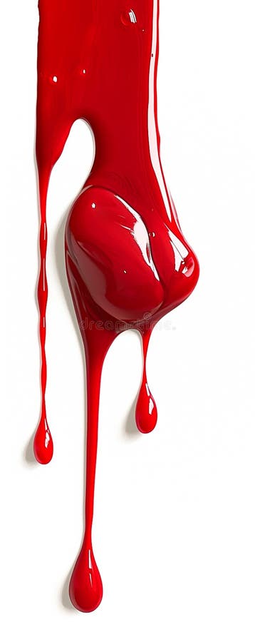 A Close Up of a Red Liquid Dripping Down a Wall Stock Illustration ...
