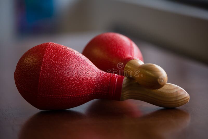 Red Maracas stock photo. Image of instrument, maraca - 64635450