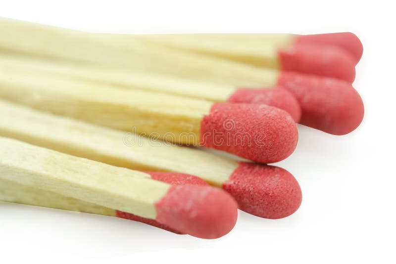 Close-up Red Match Isolated on a White Background with Clipping Path ...