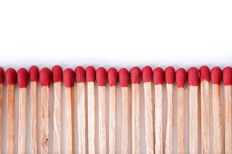 Close-up of Red Matches on White Background Stock Photo - Image of ...