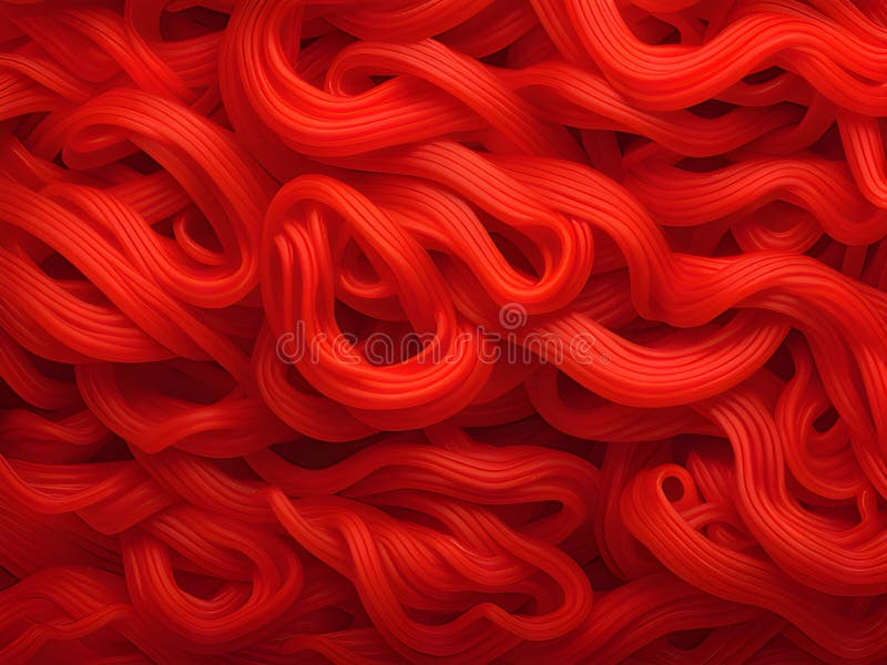 Close Up Red Noodle Texture Background Stock Illustration ...